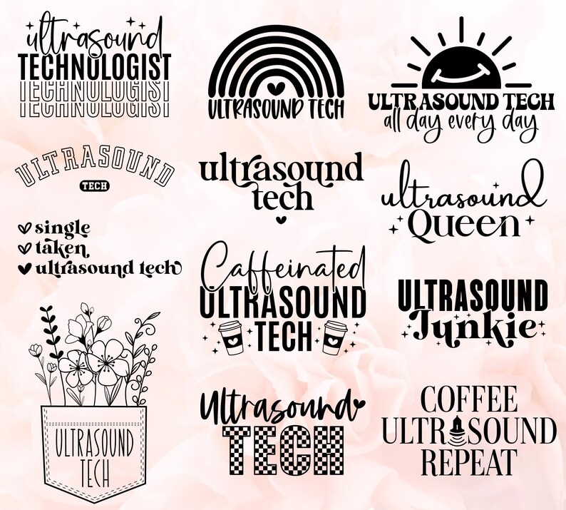 Ultrasound Tech Svg Bundle, Sonographer Svg, Ultrasound Technologist ...