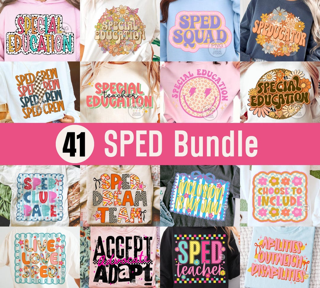 Sped Png Bundle, Special Education Sublimation Designs, Sped Teacher ...