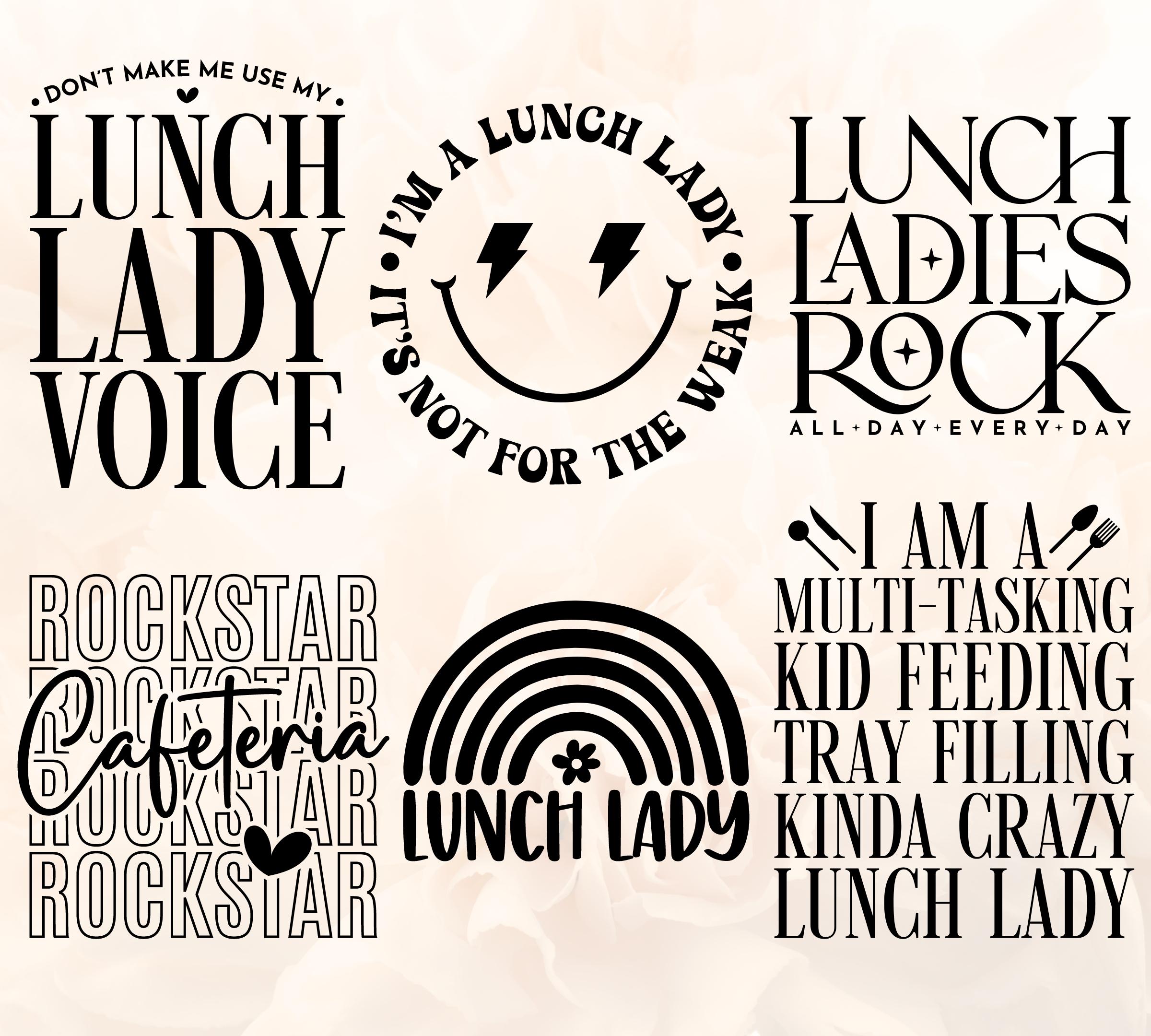 Lunch Lady Svg Bundle, School Cafeteria Worker Svg, Lunch Squad Svg ...