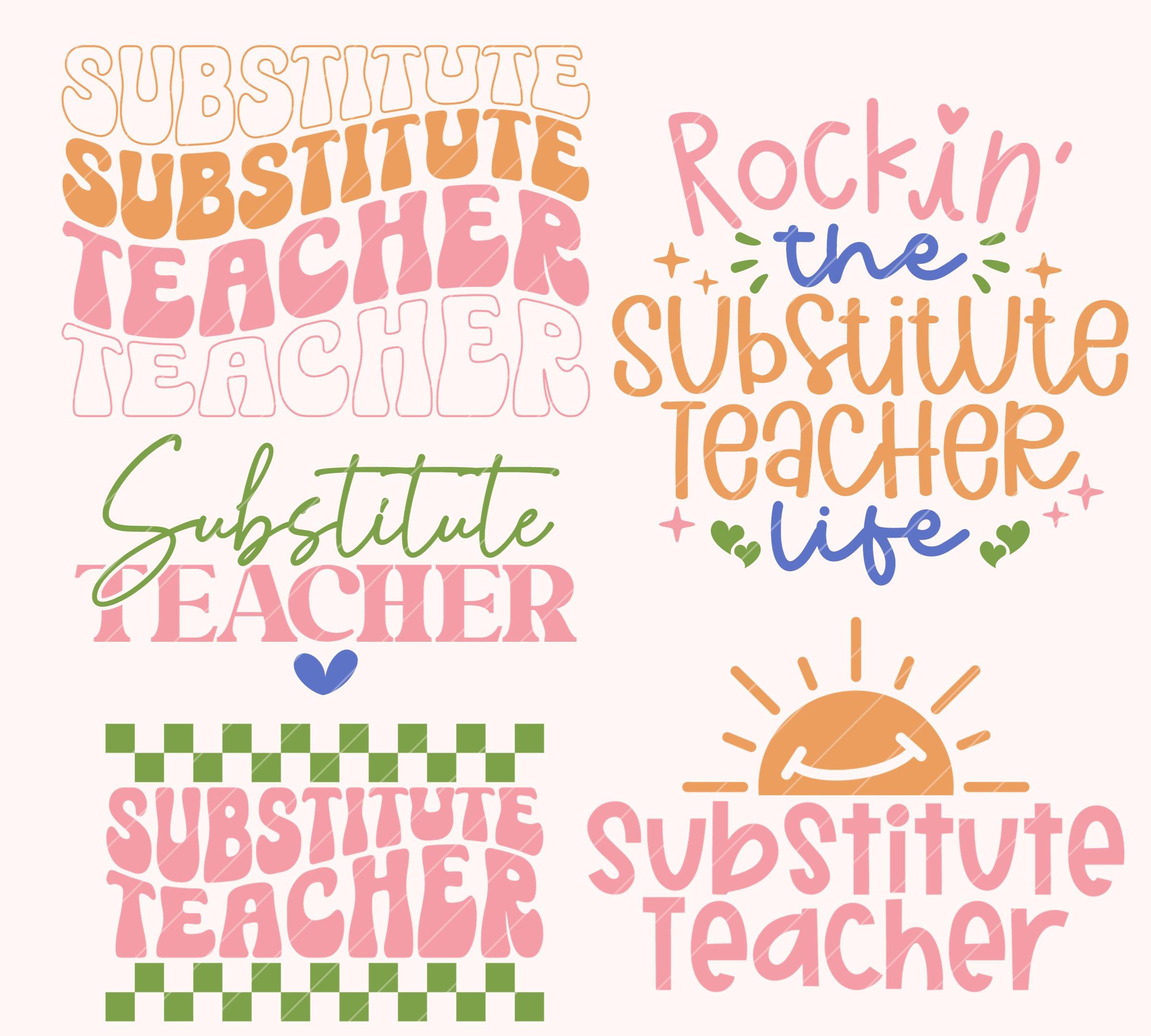 Substitute Teacher Svg Bundle, Sub Teacher Gift, Back to School Svg ...