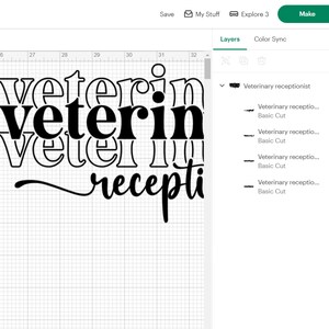 Veterinary Receptionist Svg, Vet Front Desk Svg, Vet Secretary Design ...
