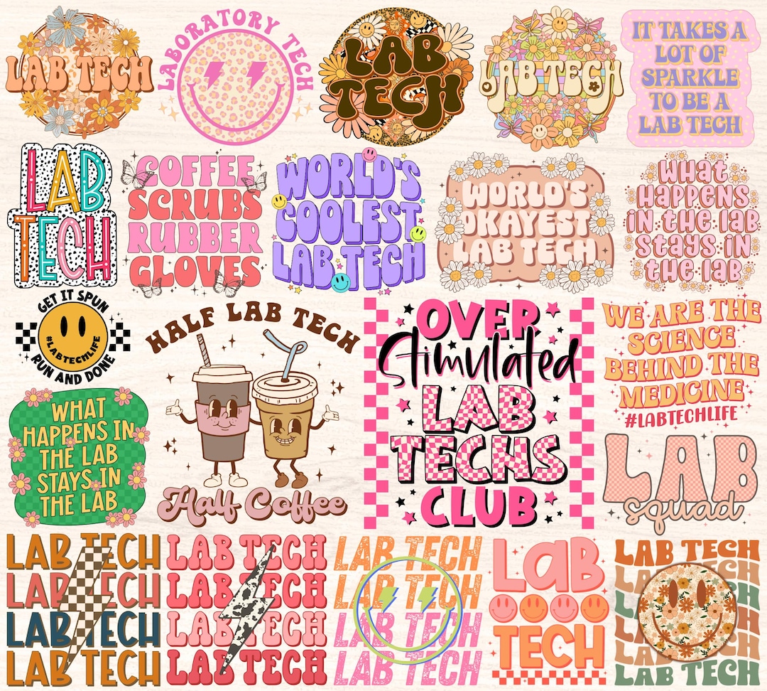 Lab Tech Png Bundle, Medical Laboratory Tech Sublimation Designs, Crew ...