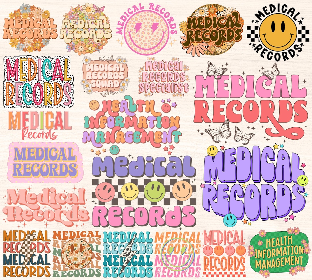 Medical Records Png Bundle, Health Information Management Png, Medical ...