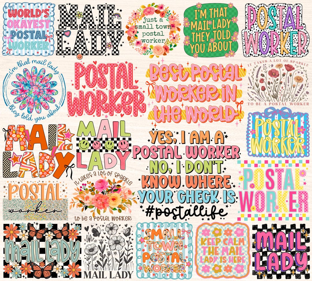 Postal Worker Png Bundle, Mail Lady Png, Mail Carrier Sublimation ...
