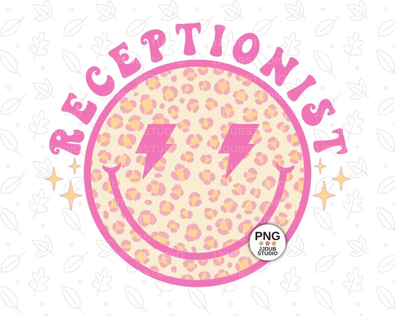 Receptionist Png Receptionist Sublimation Designs Retro - Etsy
