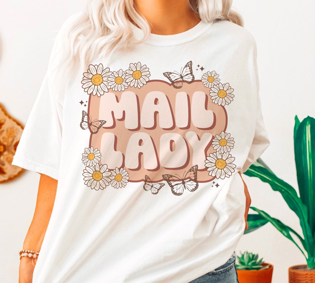 Mail Lady Png, Postal Worker Png, Sublimation Designs, Retro Groovy ...