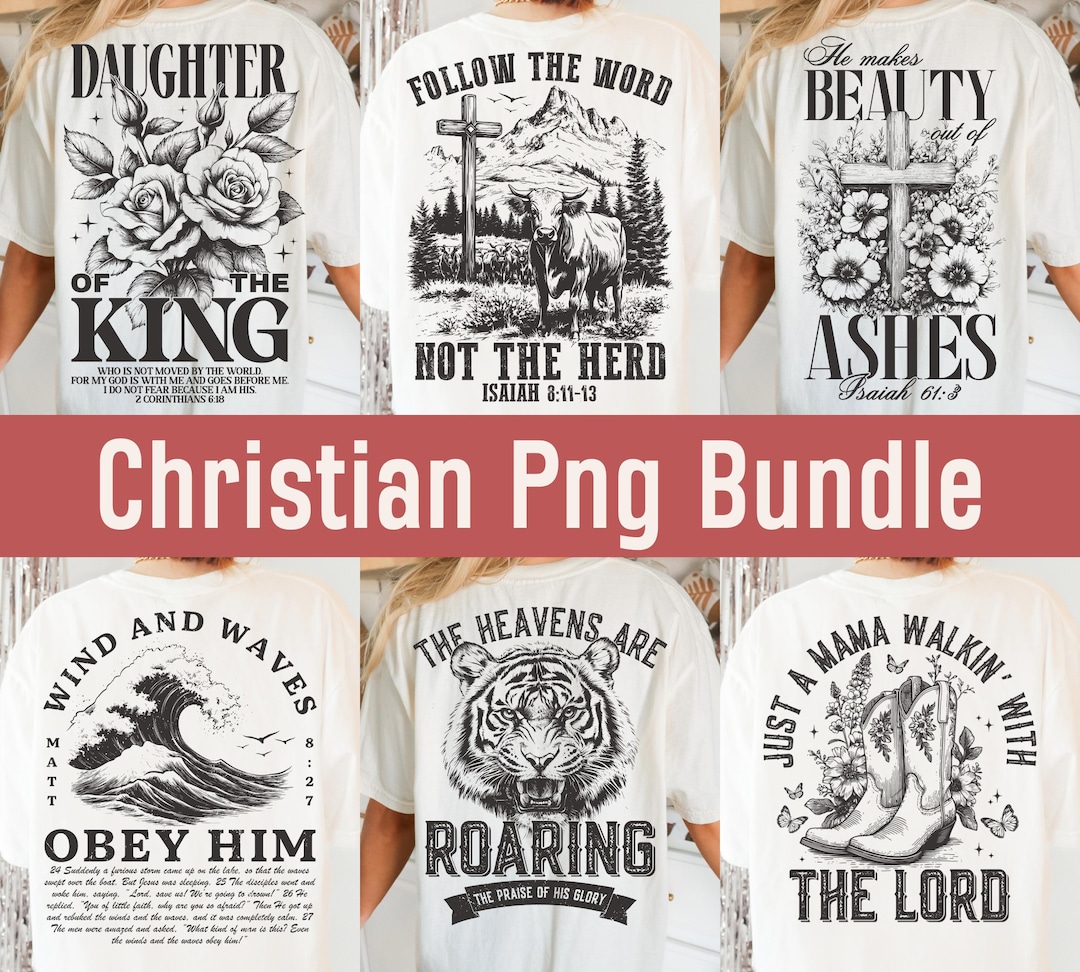 Christian Bible Verse Png Bundle, Scripture Sublimation Designs, Faith ...