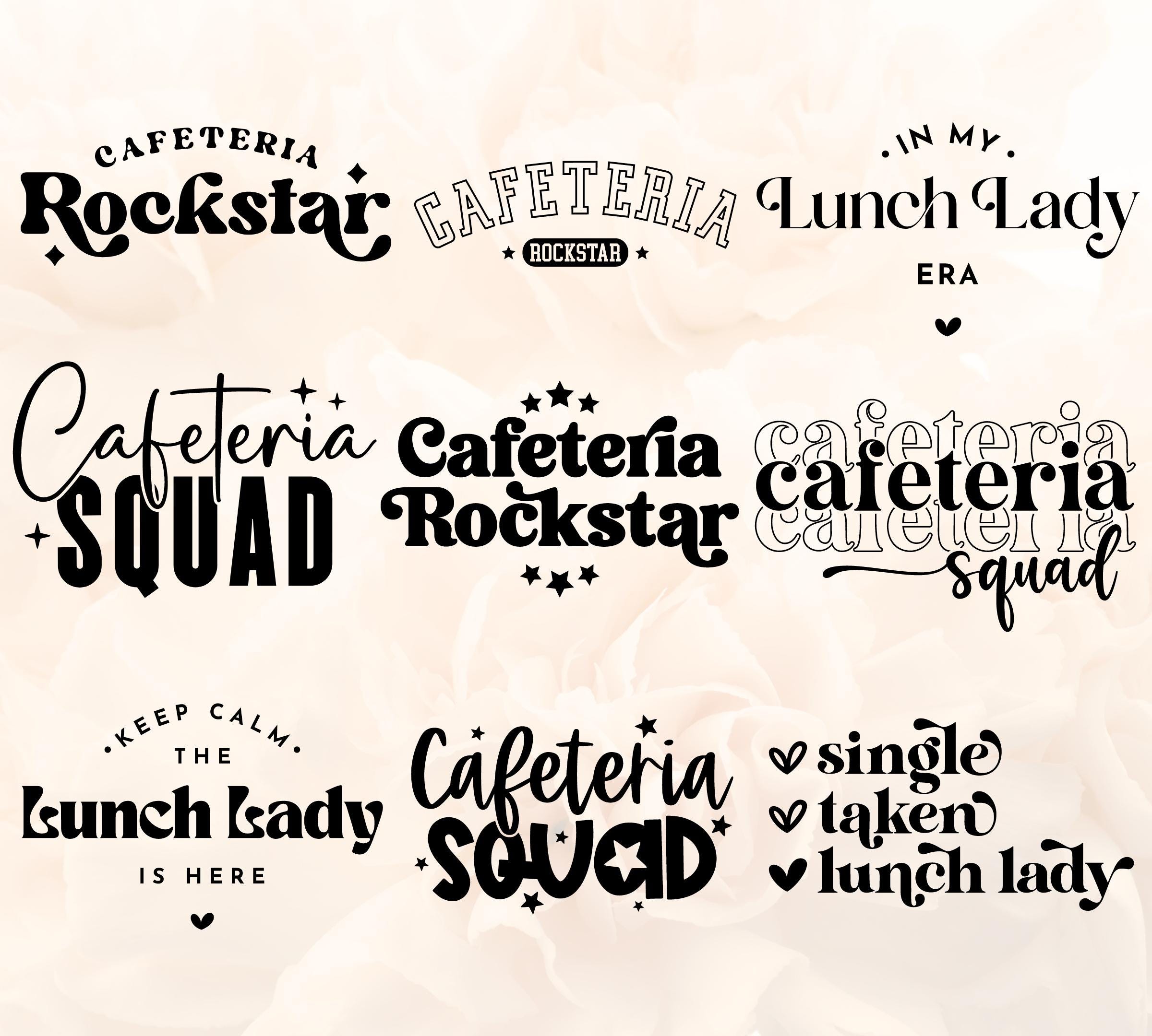Lunch Lady Svg Bundle, School Cafeteria Worker Svg, Lunch Squad Svg ...