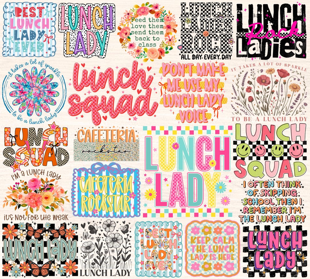 Lunch Lady Png Bundle, Cafeteria Crew Png, School Cafeteria Worker ...