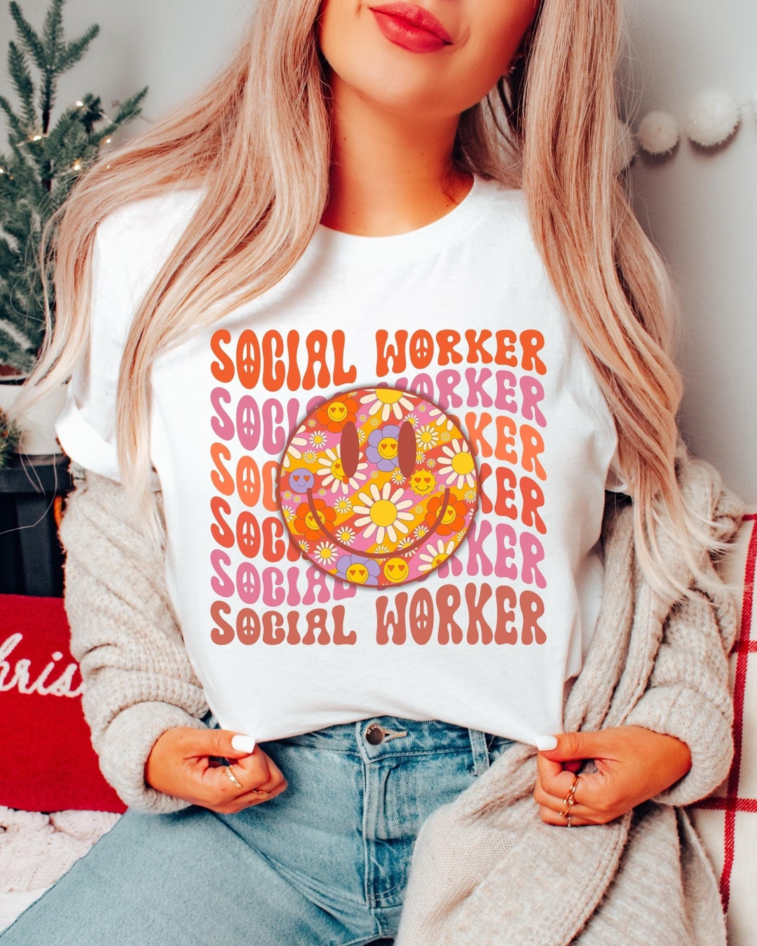 Social Worker Png, Social Worker Sublimation Designs, Retro, Groovy ...