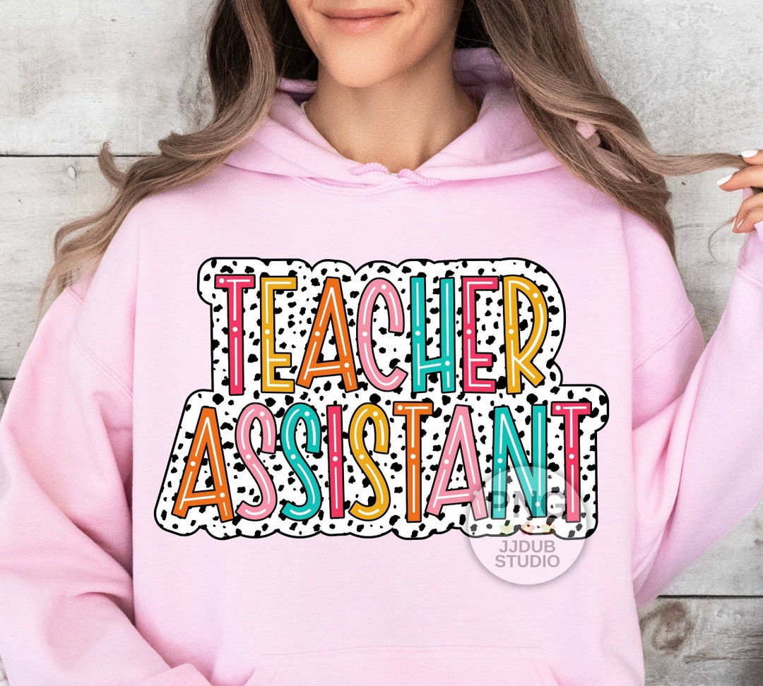 Teacher Assistant Png, Dalmatian Dots Teacher Aide Sublimation Design ...