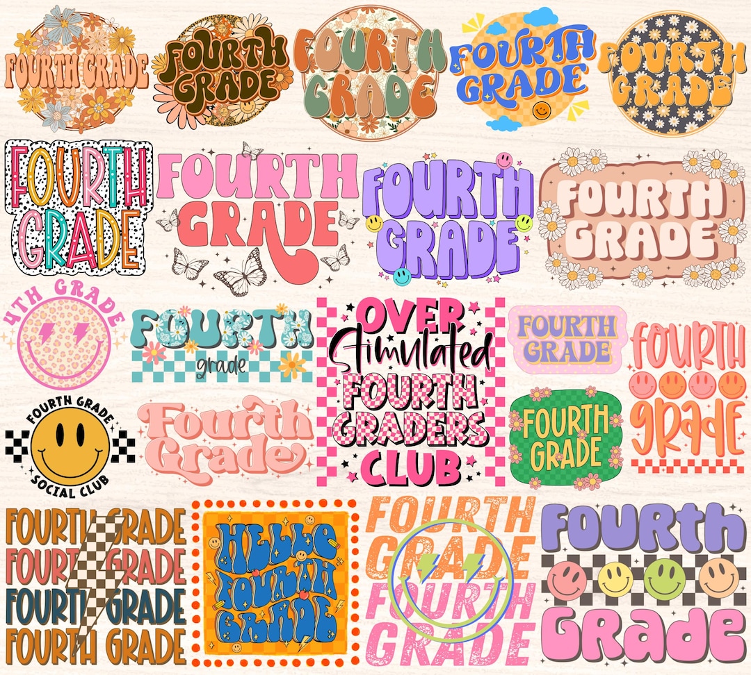 Fourth Grade Png Bundle, 4th Grade Png, Fourth Grade Teacher ...