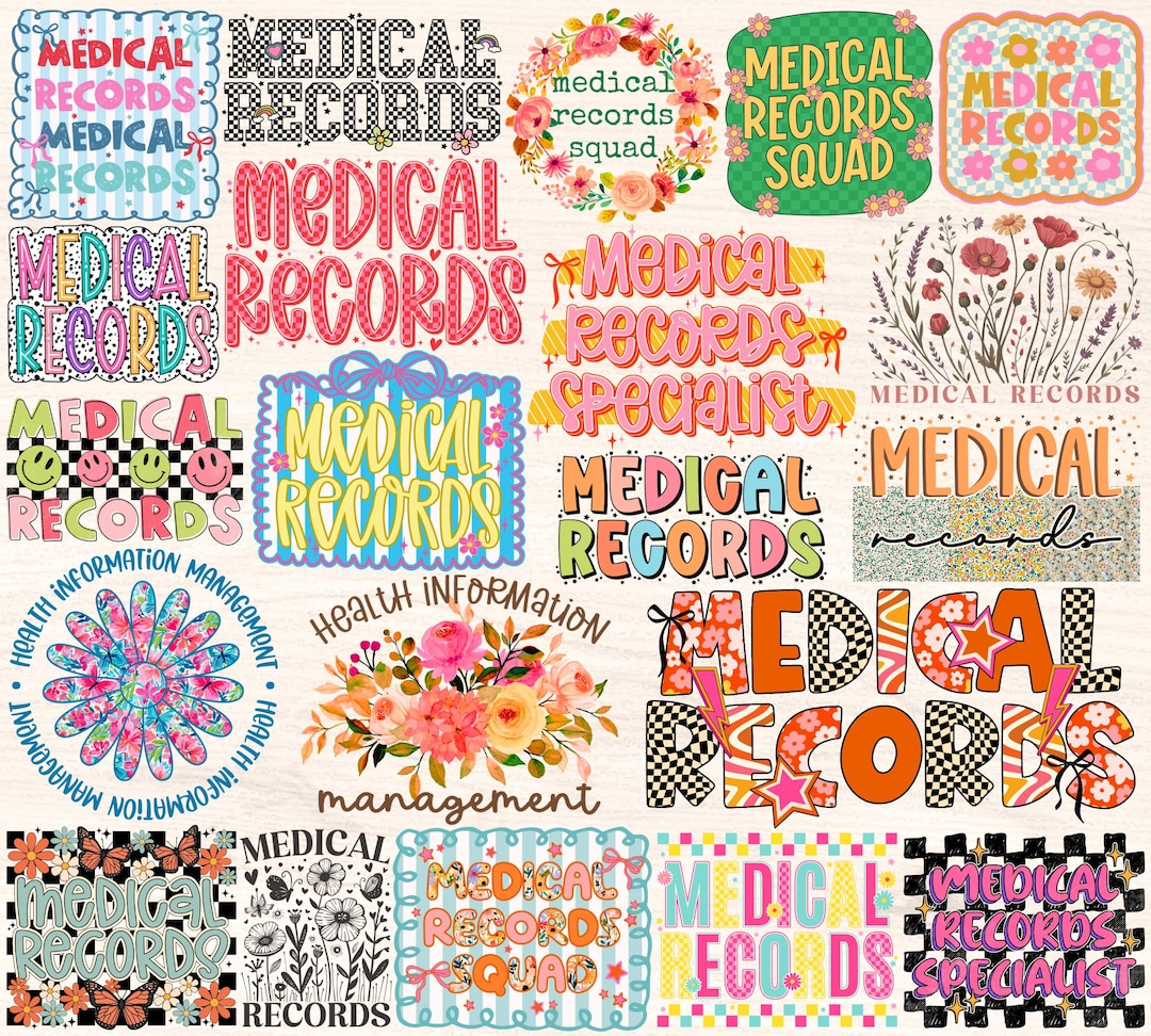 Medical Records Png Bundle, Health Information Management Png, Medical ...