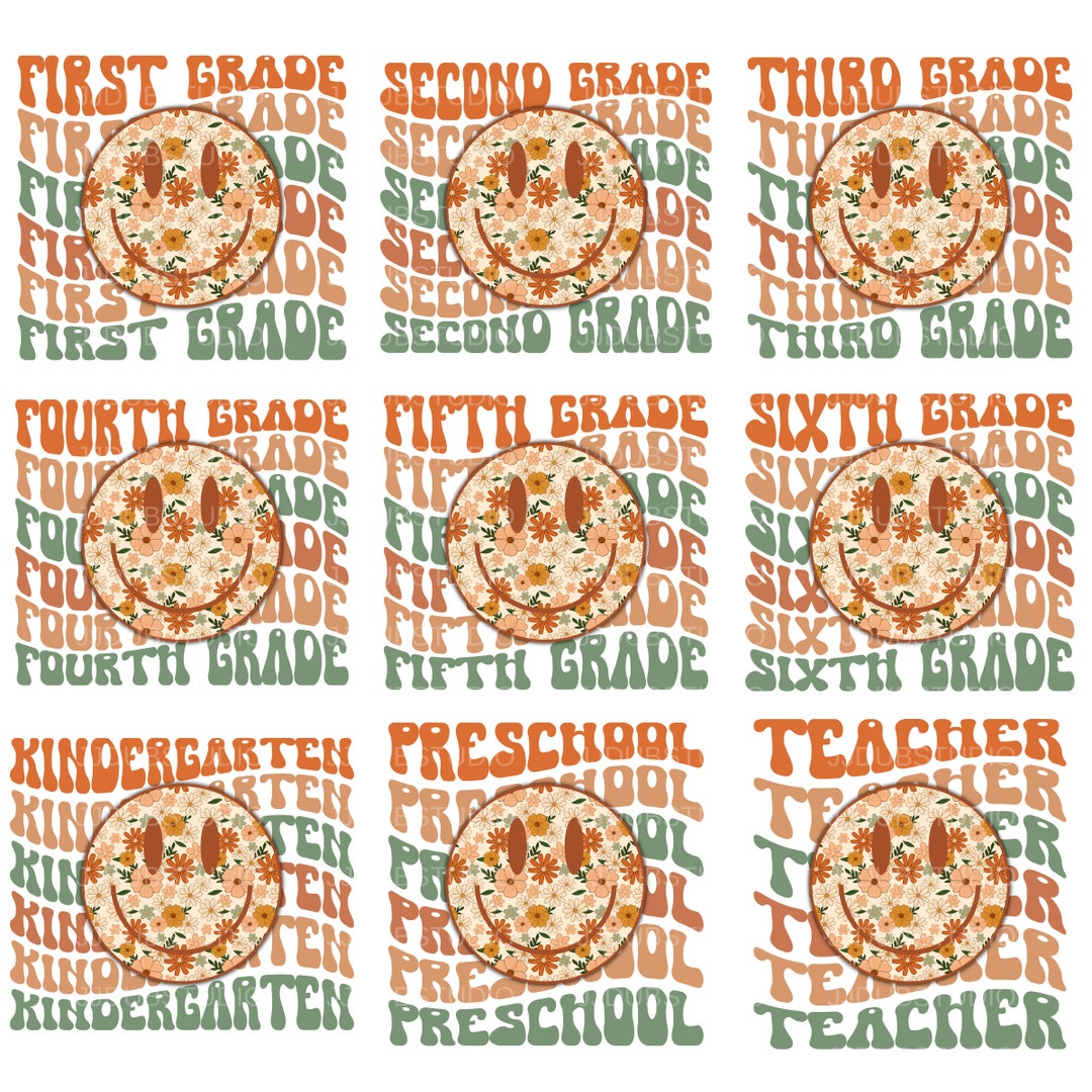 School Grades Png Bundle, Grade Level Png, Back to School Png Bundle ...