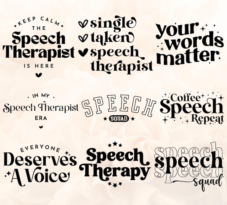 Speech Therapy Svg Bundle, Slp Svg, Speech Language Pathologist Svg ...