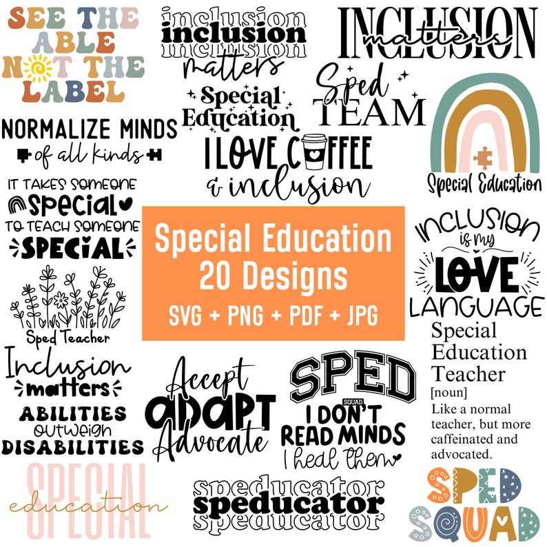 Sped Teacher Svg Bundle, Special Education Svg Bundle, Sped Svg for ...