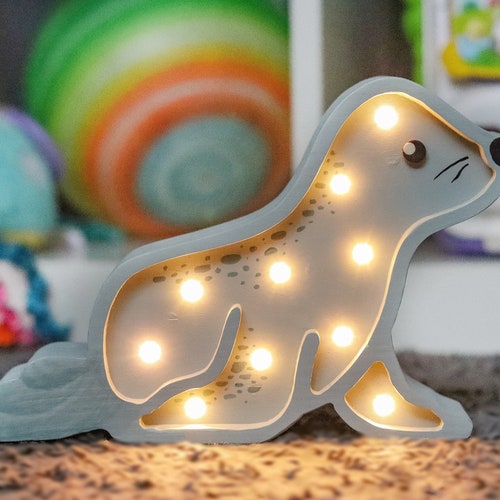 Wooden Lamp Hedgehog Bedside Lamp LED Animal Home Decor - Etsy