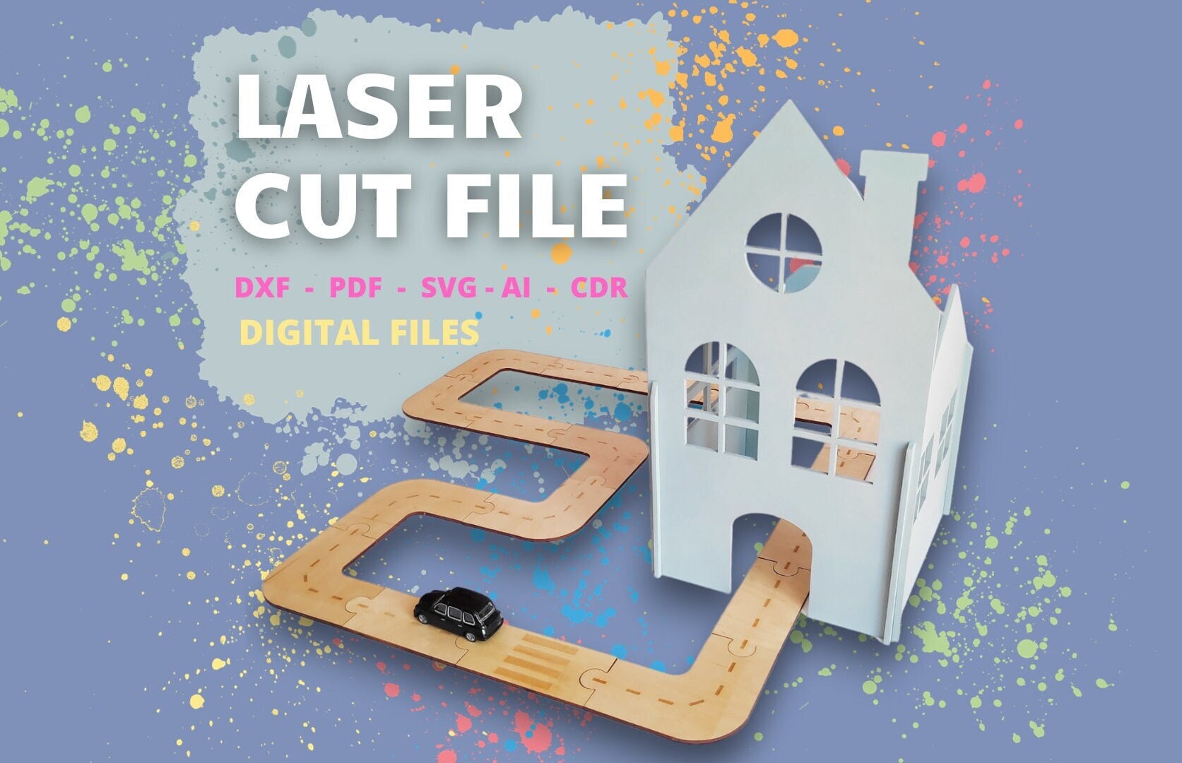 Toy House, Laser Cut Files, CO2 Laser Cutting File, Svg Files Dxf Ai ...