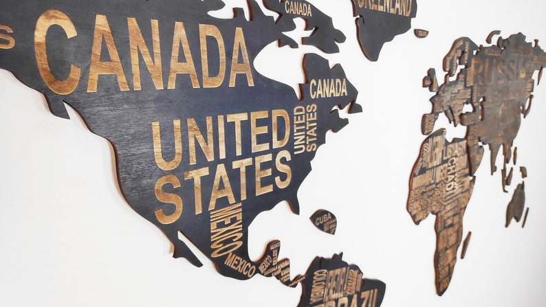 World Map CO2 Laser Cutting File Svg Files Dxf Ai Cdr Pdf Plywood ...