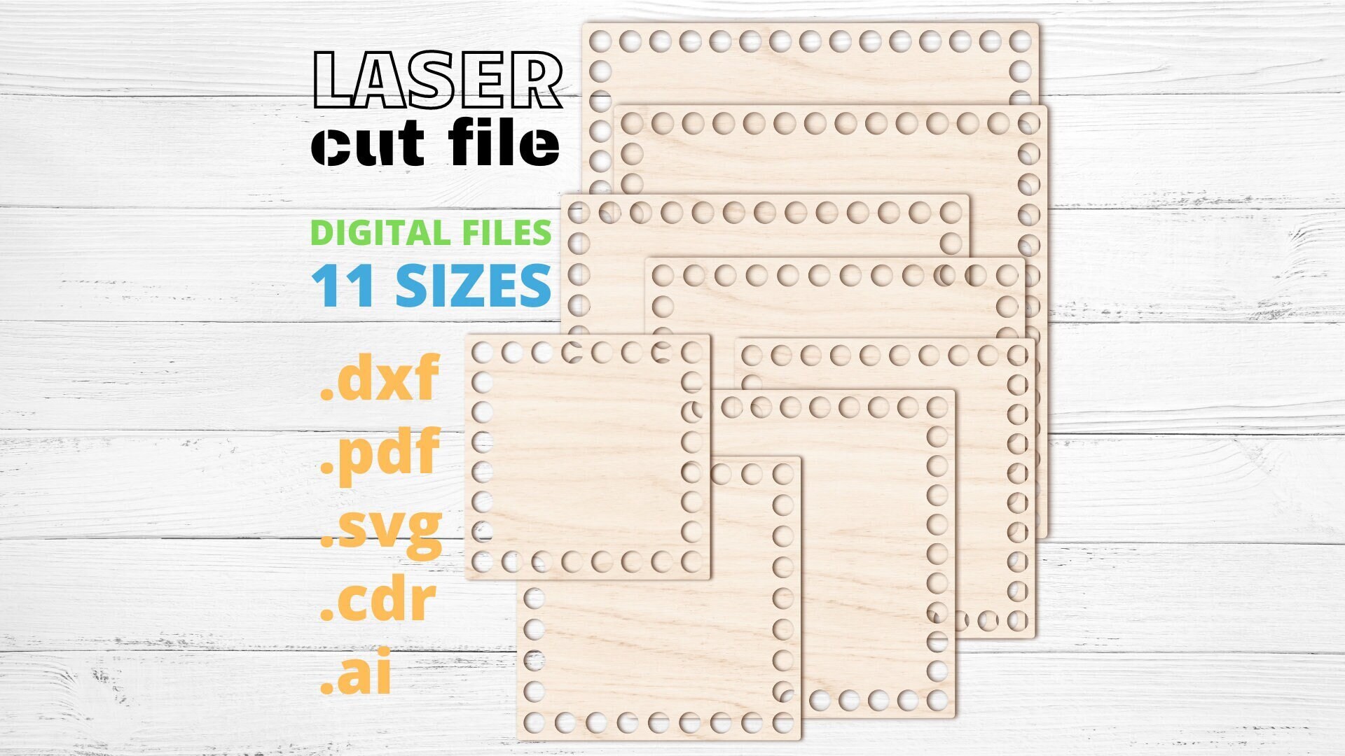 LASER CUT FILE, Crochet Square Bases, Laser Cutting File, CO2 Plotter ...