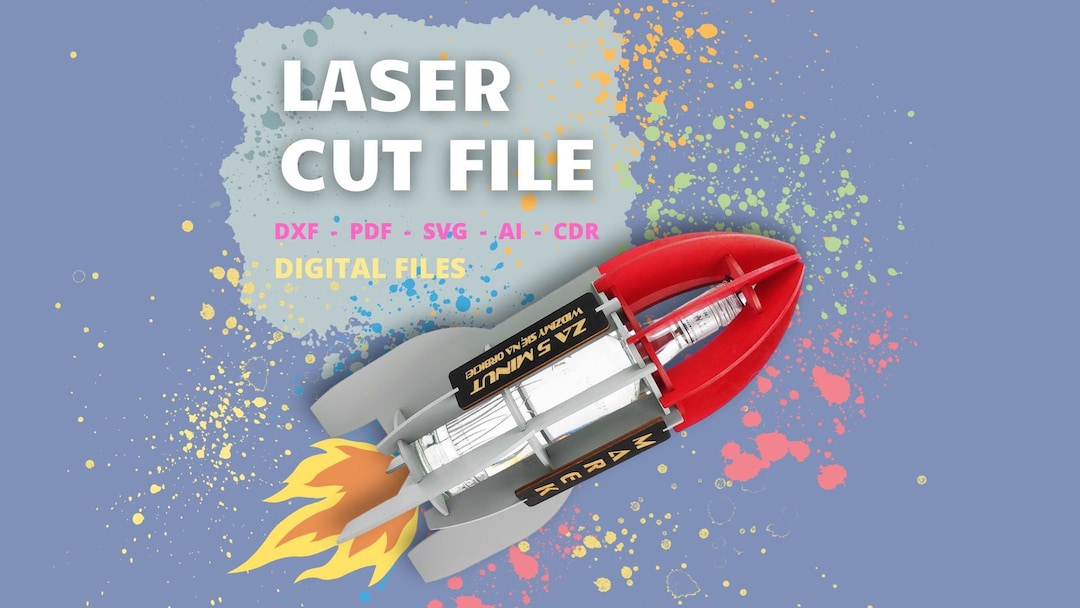 Rocket Gift CO2 Laser Cut File Svg File Dxf Ai Cdr Pdf Decoration ...