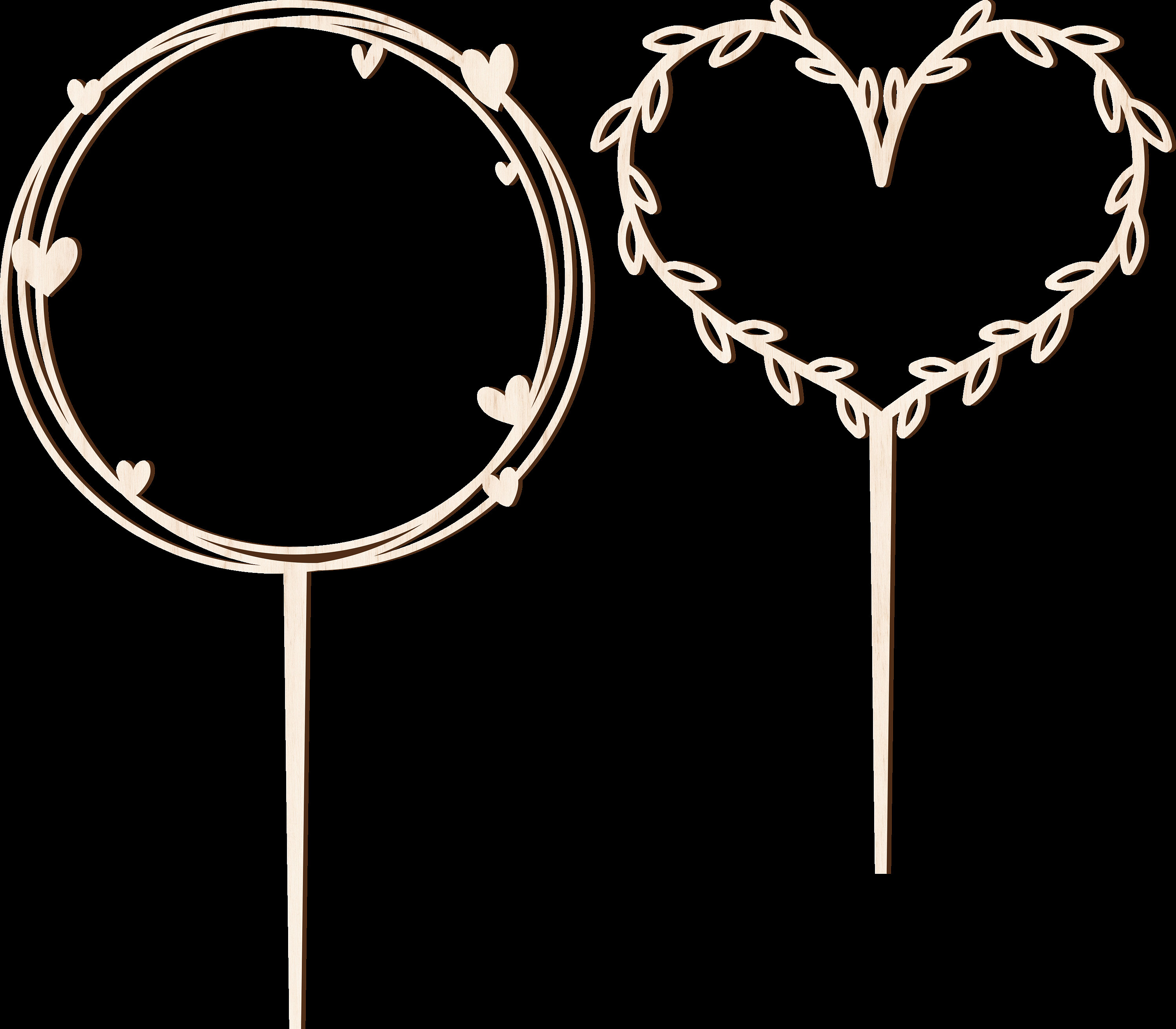 Cake Topper Templates SVG. Laser Cut File, Svg Dxf Ai Pdf Cdr, Wedding ...