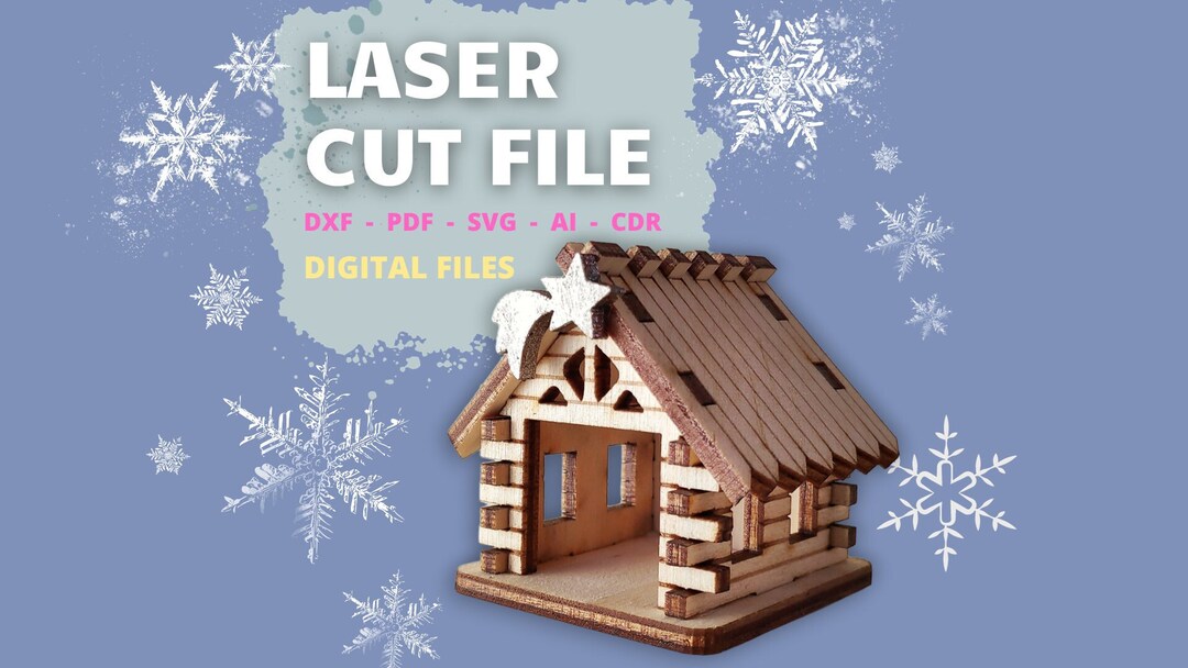 Christmas Decoration Miniature - Cottage Stable Bethlehem 3mm Digital ...