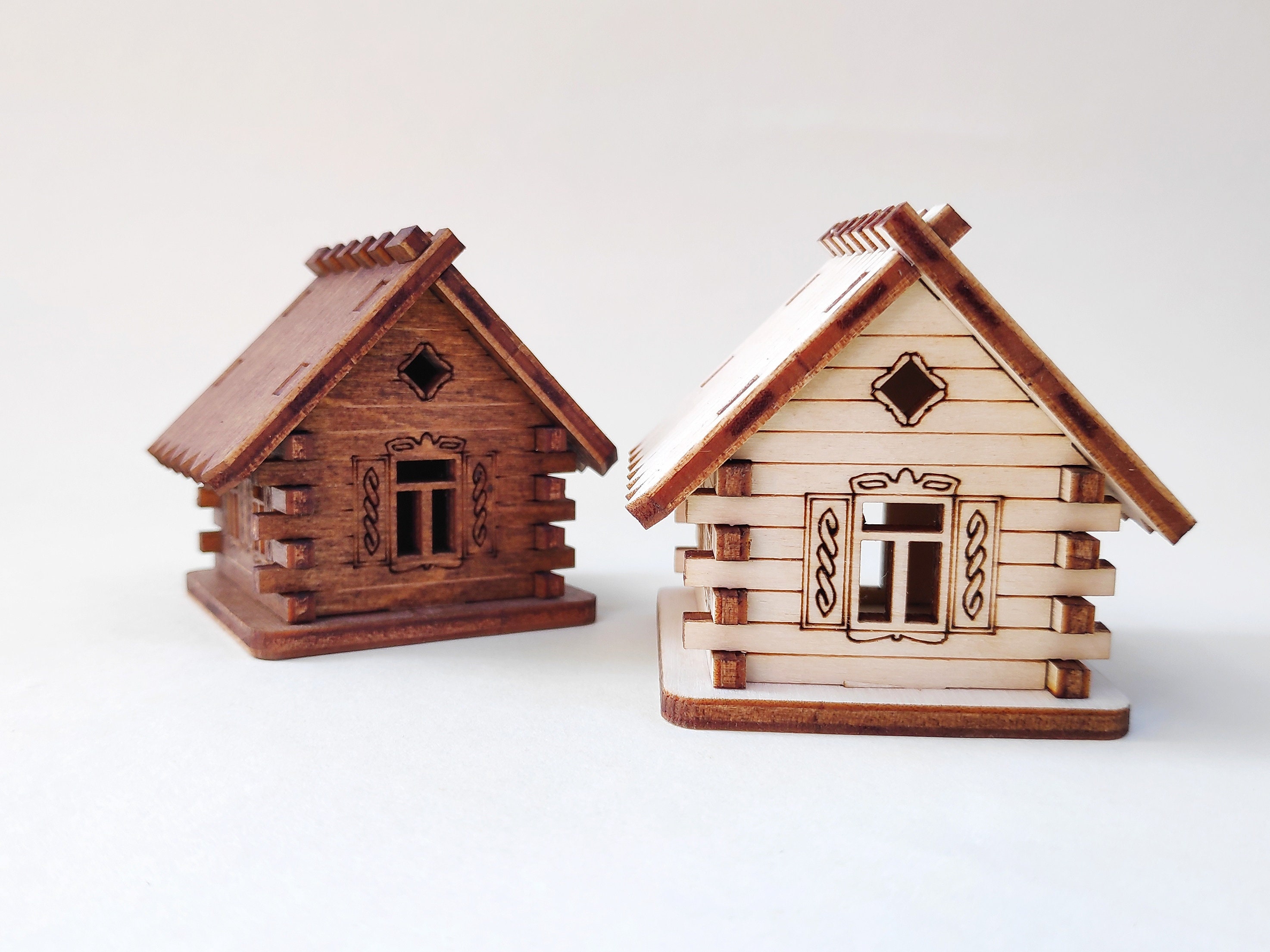 Plywood Miniatures Windmill Cart Bench Cottage 3mm Digital Files Dxf ...