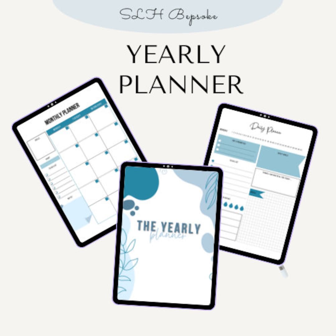 Digital Yearly Planner - Etsy