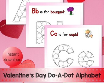 Valentine's Day Do-a-dot Marker Fine Motor Printable - Etsy