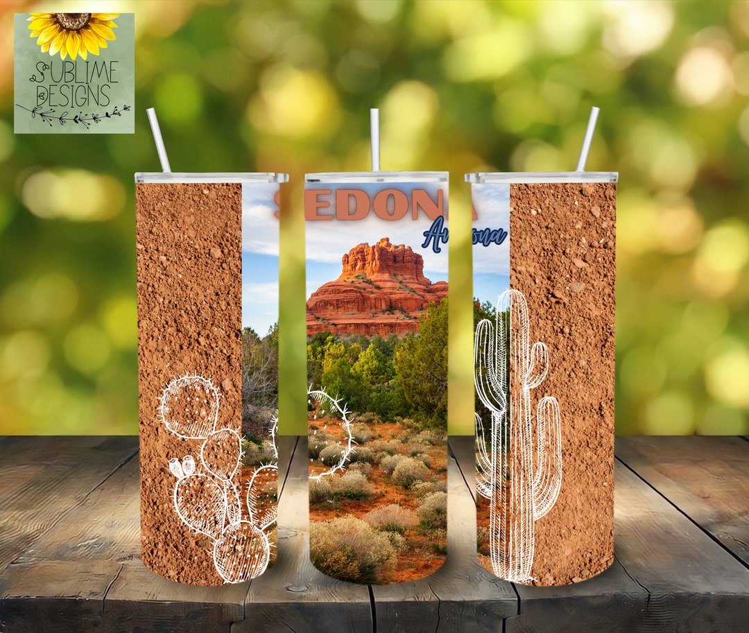 Sedona Arizona 0oz Skinny Tumbler Design, Straight Tumbler, Sublimation ...
