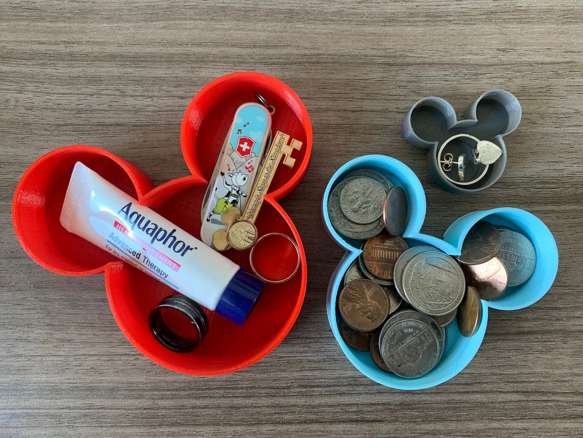 Mickey Mouse Storage Container 3D Printed for Desk - Etsy