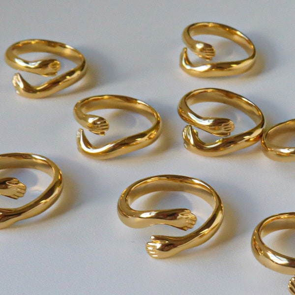 Hug Ring Gold - Etsy