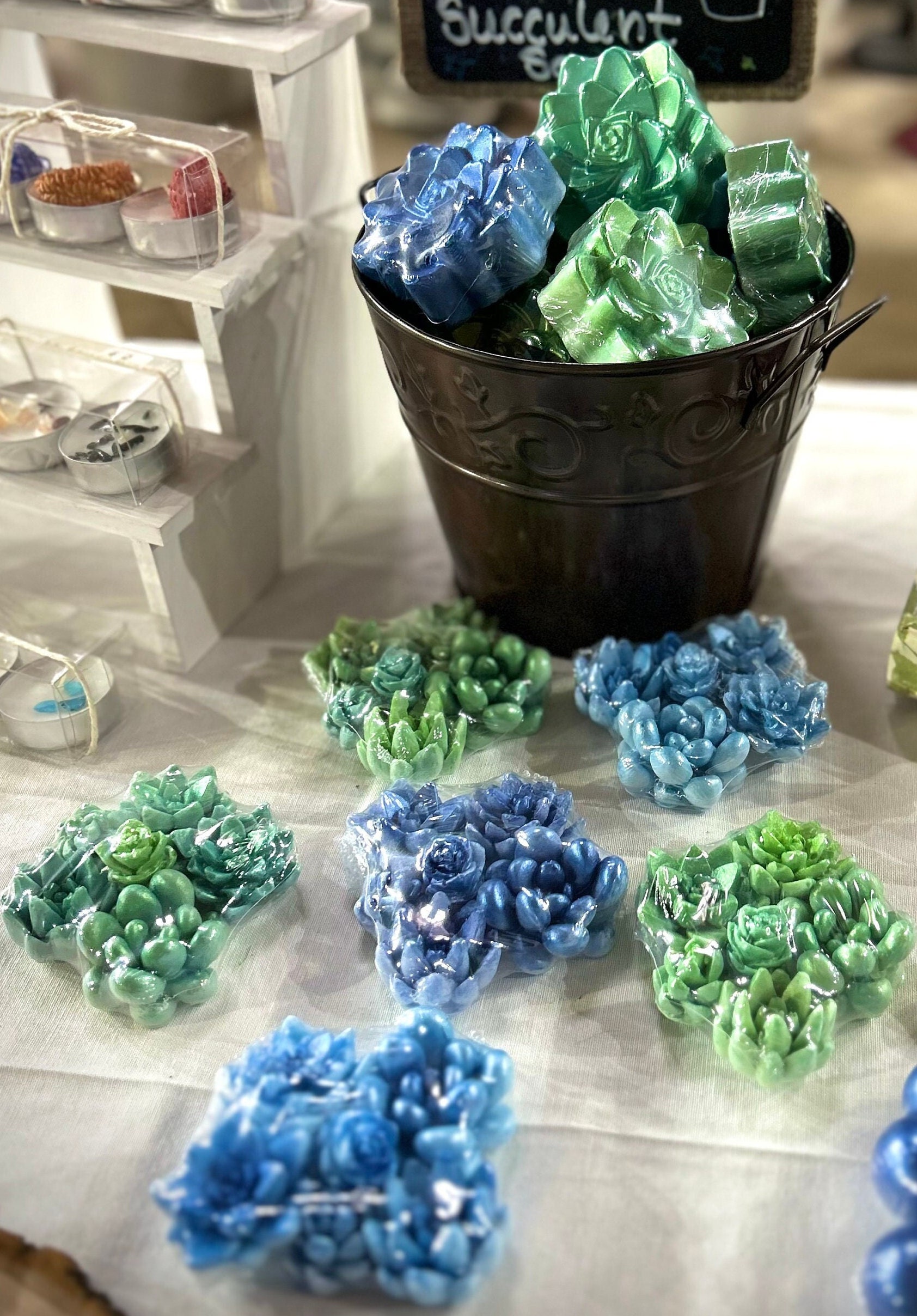 Cottagecore Mini Succulent Goat's Milk Soap Bars for Plant Lovers - Etsy