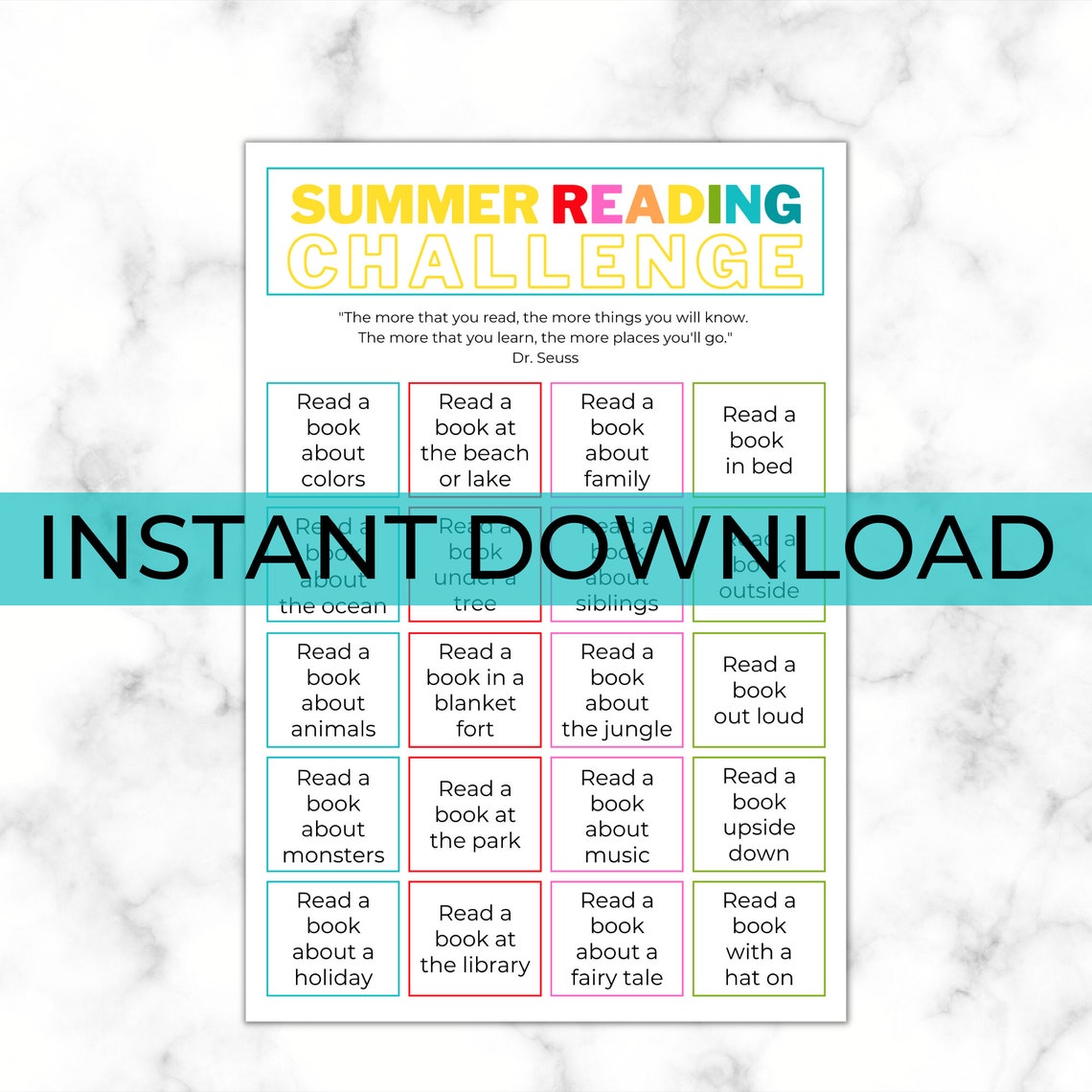 Printable Summer Reading Challenge for Preschool and Elementary ...