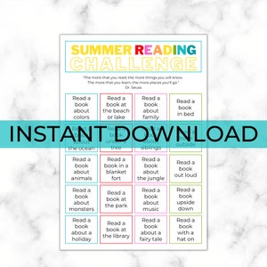 Printable Summer Reading Challenge for Preschool and Elementary ...