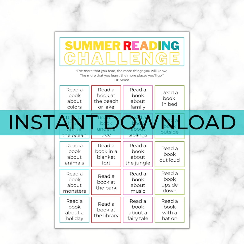 Printable Summer Reading Challenge for Preschool and Elementary ...