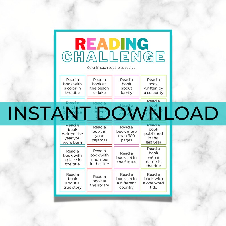 Colorful Printable Challenge for Intermediate Students- PDF - Printable ...