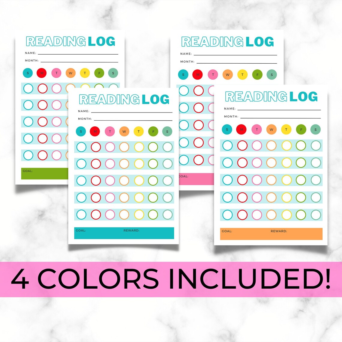 Kids Printable Reading Log - PDF - Printable Reading Tracker for ...