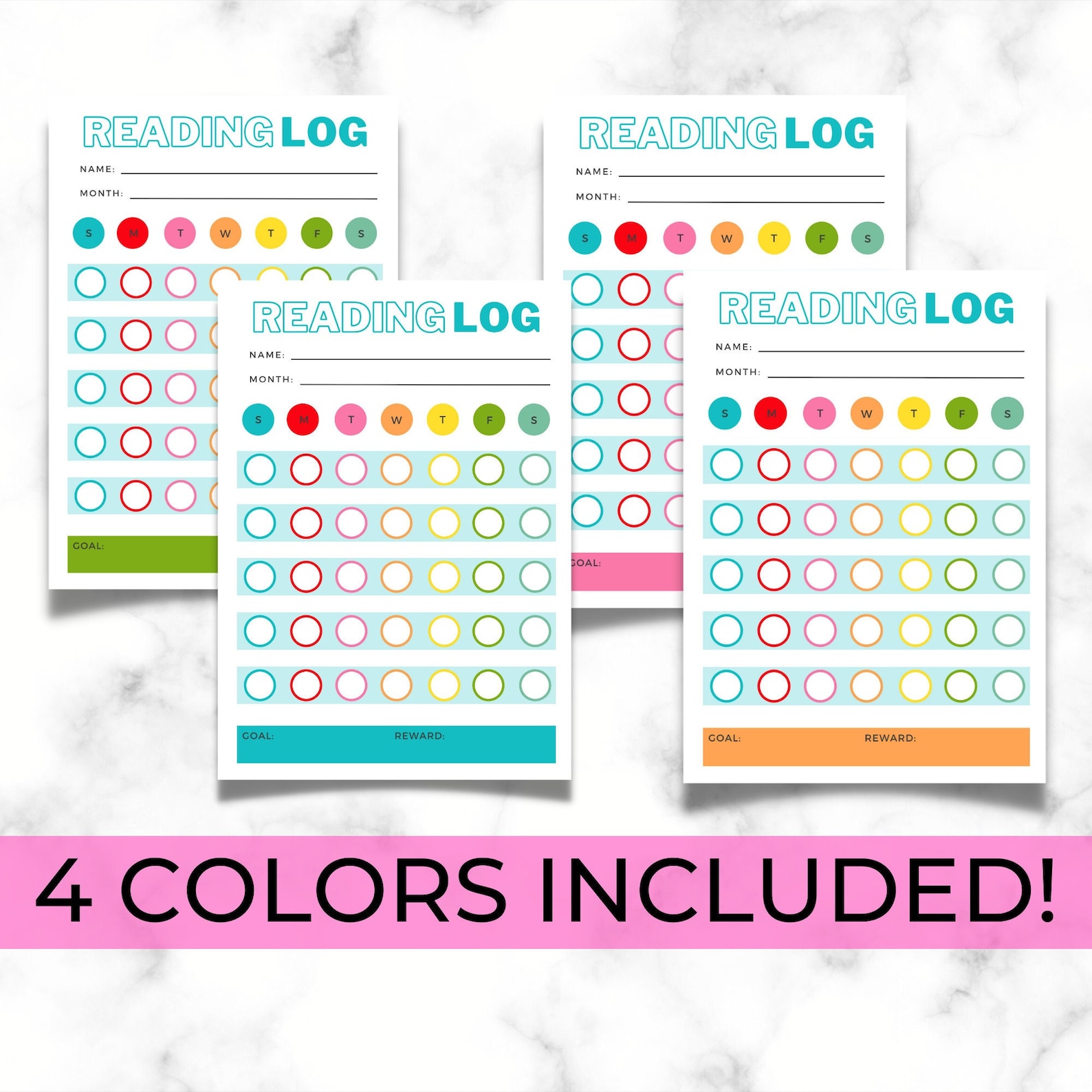 Kids Printable Reading Log - PDF - Printable Reading Tracker for ...