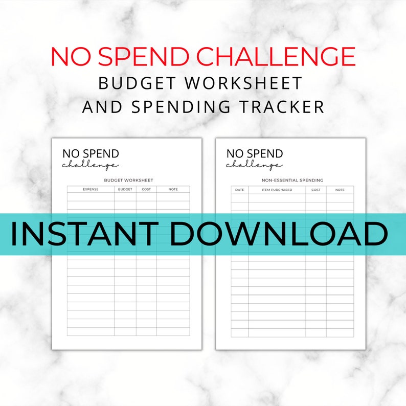 No Spend Challenge Ultimate Bundle - Instant Download - 30 Day ...