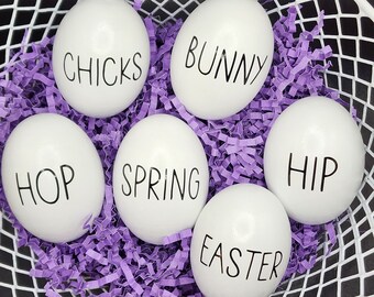 Easter Bunny Basket Easter Eggs Spring Decor Spring - Etsy