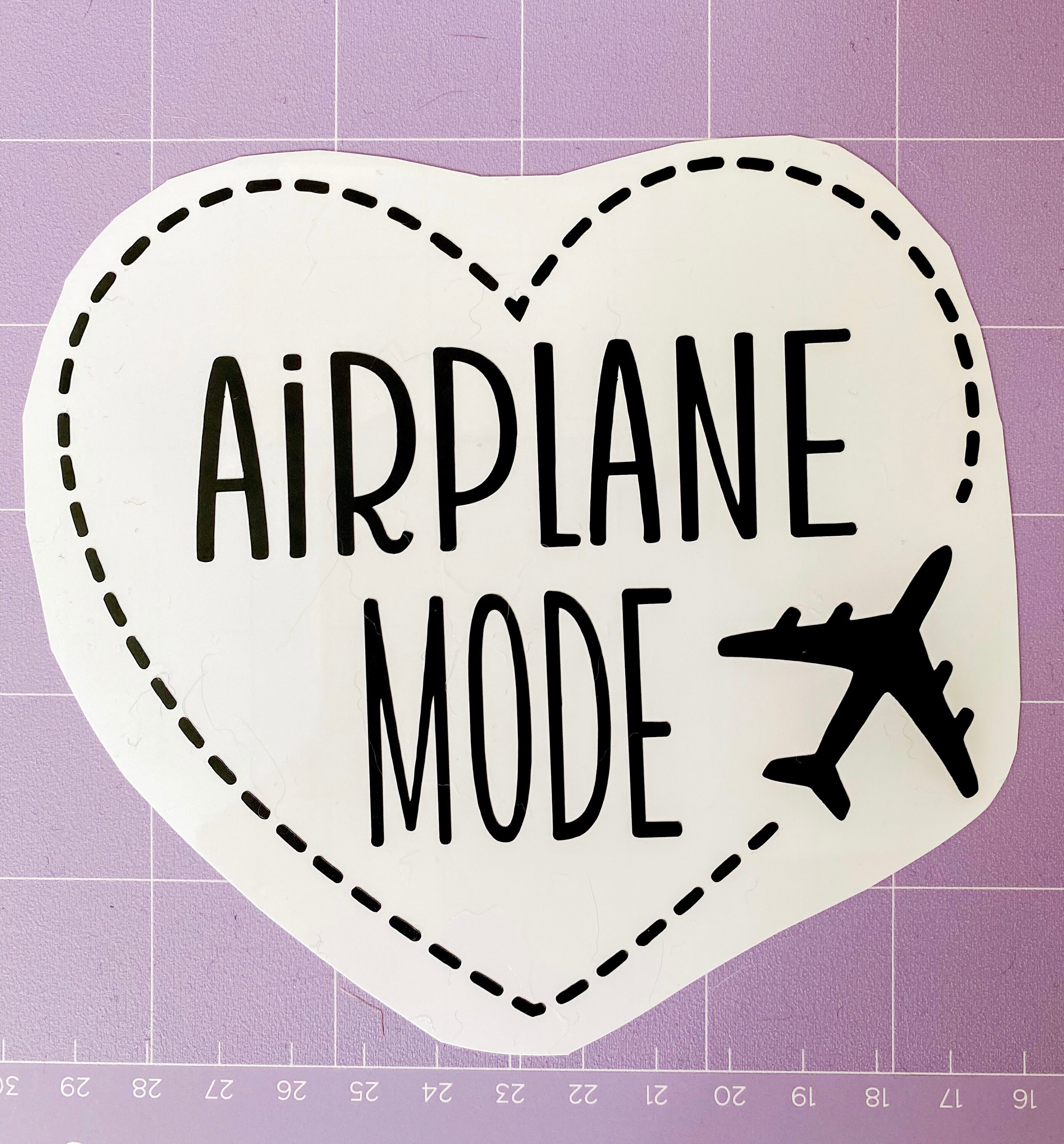 Airplane Mode Vinyl Decal Stickers; HTV Iron-on Designs for T-shirts ...