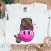 Leopard Rainbow Smile Face PNG Sublimation | 90s Smile Face PNG ...