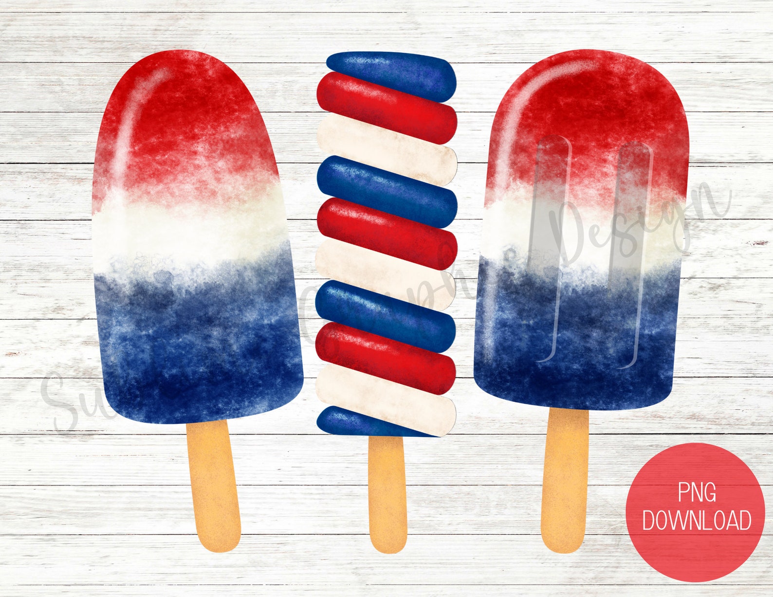 Patriotic Popsicle PNG Independence Day Design 4th of July PNG ...