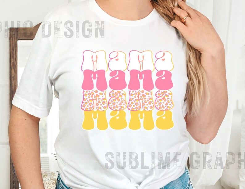 Stacked Leopard Mama PNG | Retro Mama Png | Stacked Mama PNG | Mom Life ...