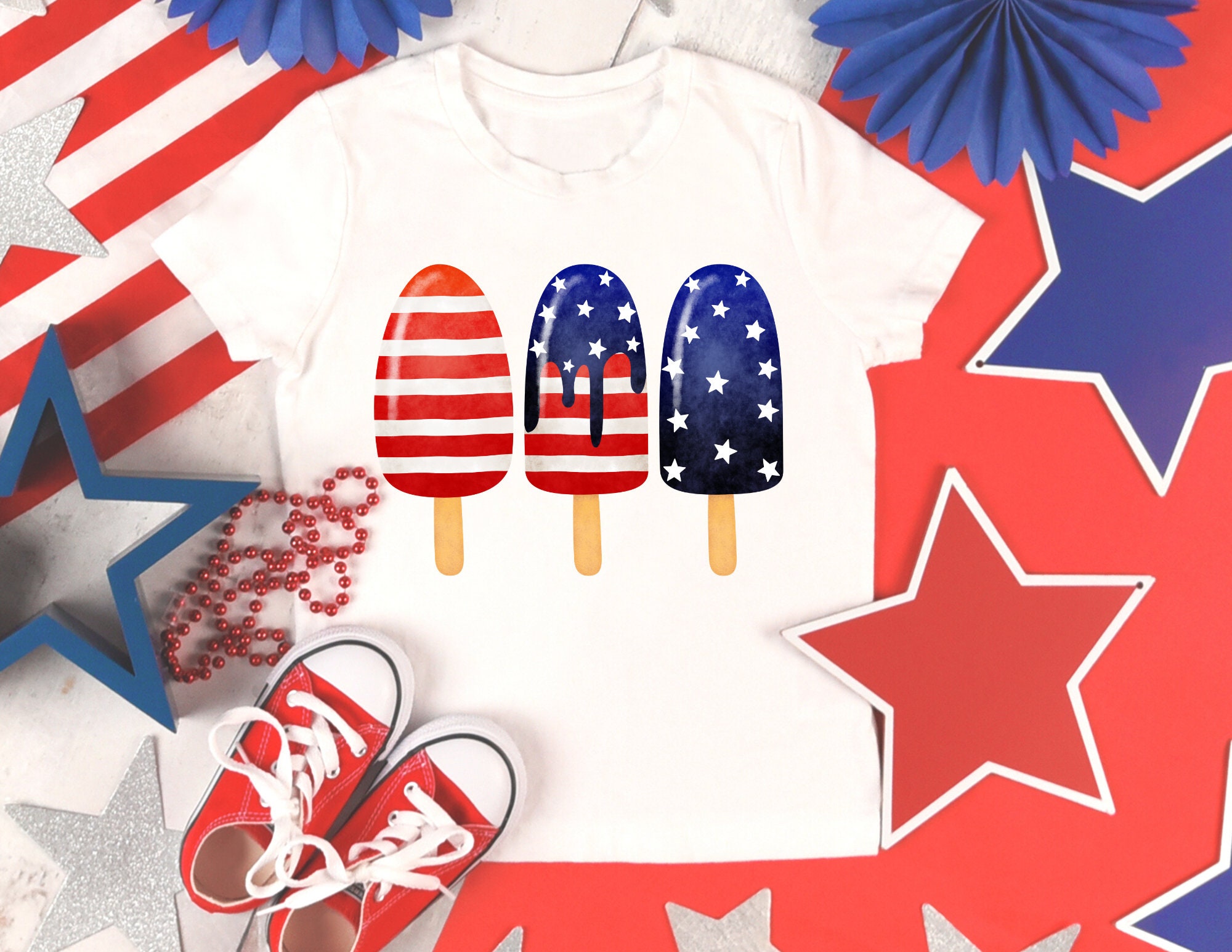 Patriotic Popsicle PNG | Independence Day Design | 4th of July PNG ...