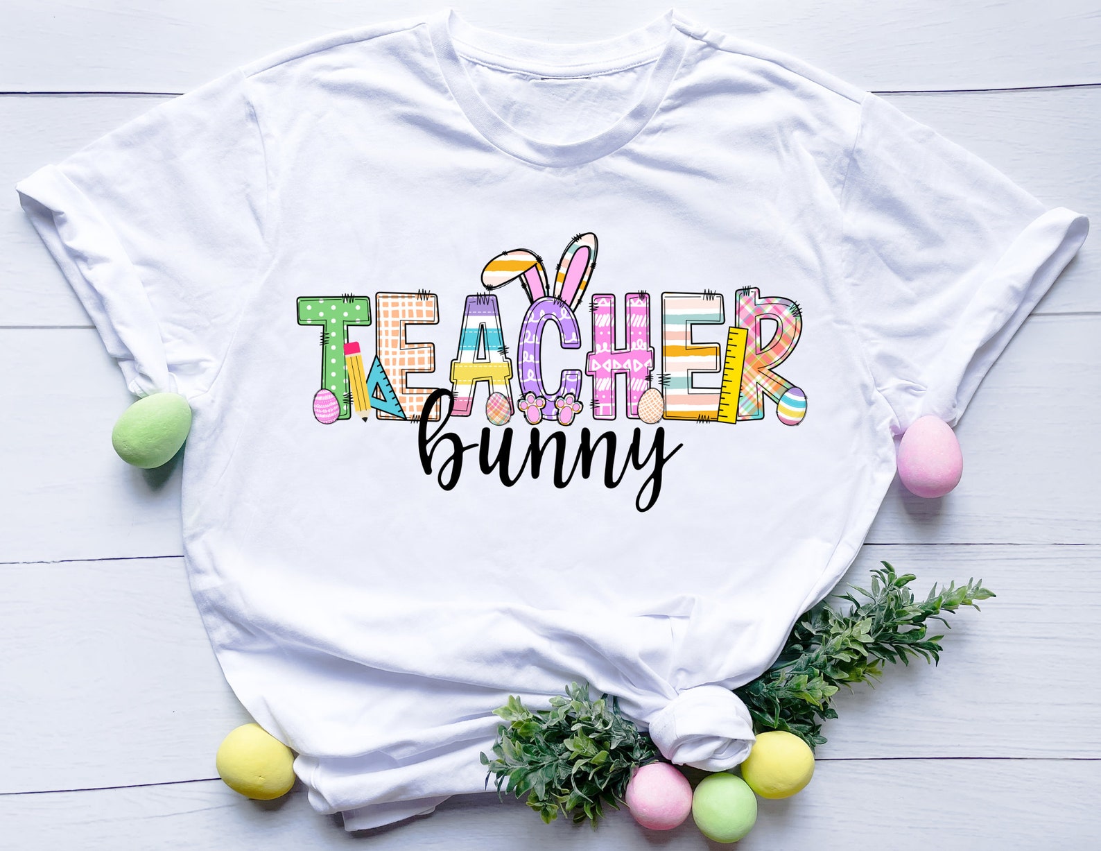 Teacher Easter PNG | Teacher Bunny PNG | Easter Sublimation PNG ...