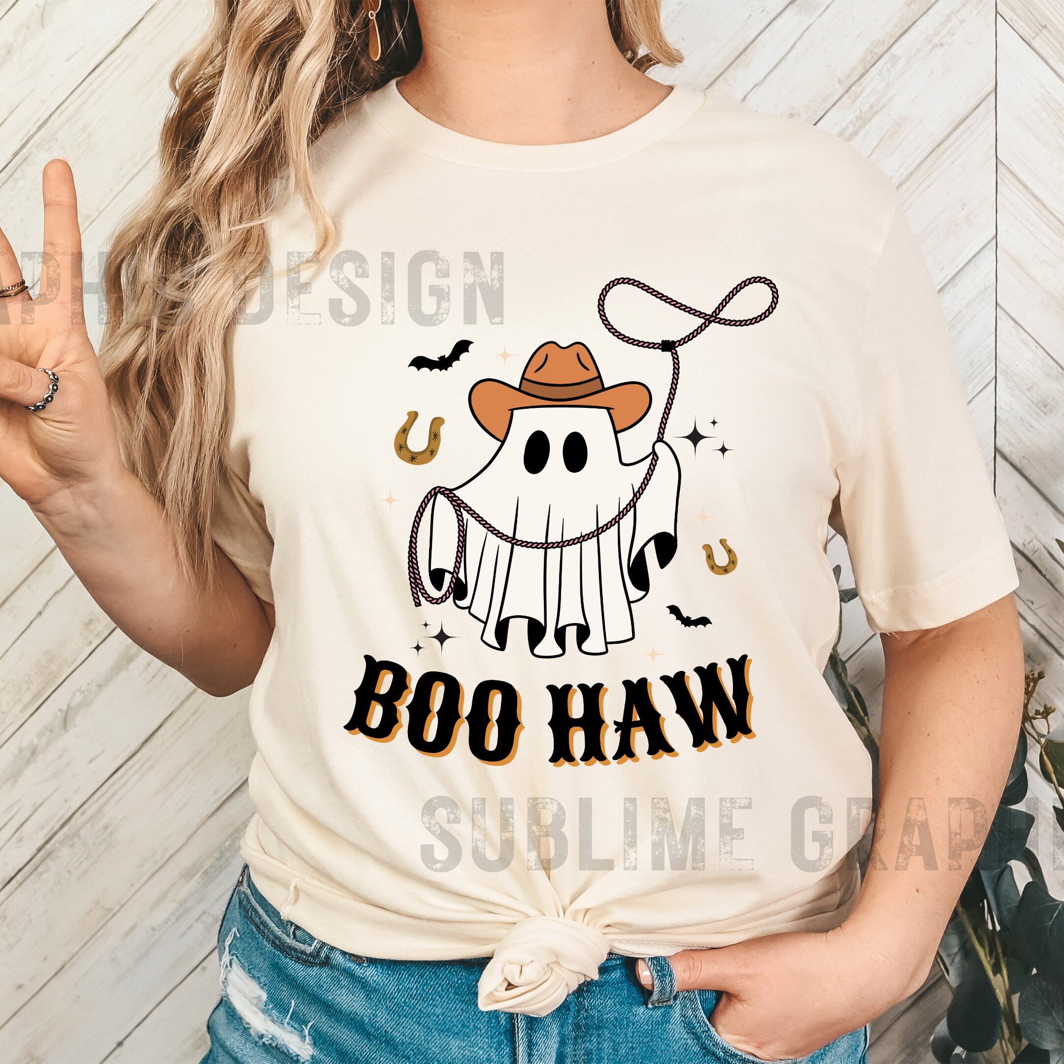 Boo Haw PNG | Ghost PNG | Halloween PNG | Funny Halloween Cowboy Png ...