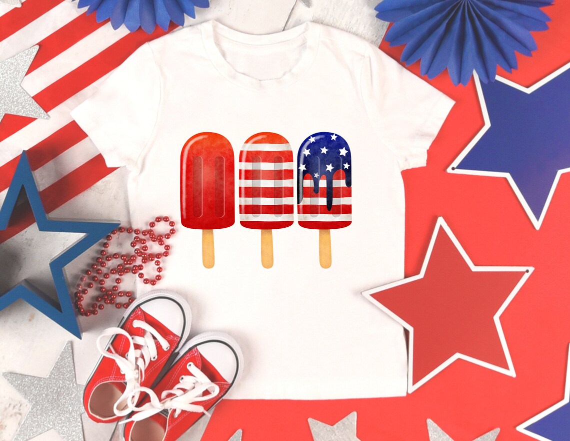 Patriotic Popsicle PNG Independence Day Design 4th of July PNG ...
